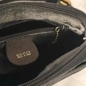 Gucci | Bags | Vintage Gucci Canvas Leather Gg Shoulder Bag | Poshmark